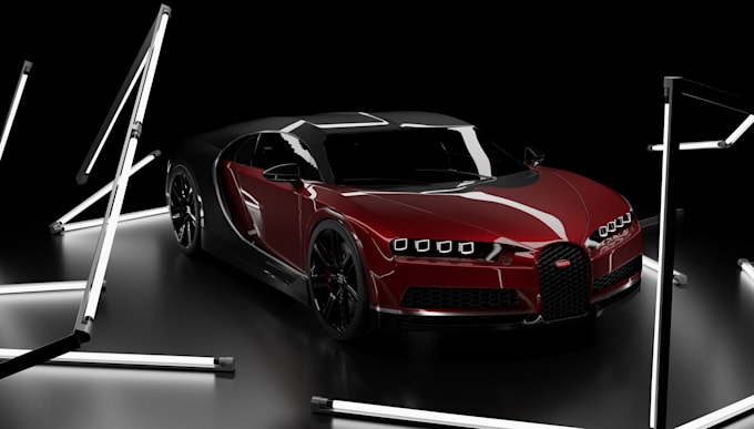 Build realistic 3d luxury car in blender, fix body kit, uv mapping,car ...