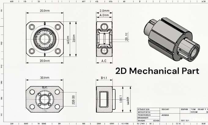 Make 2d autocad mechanical drawing and technical drawing or mechanical ...