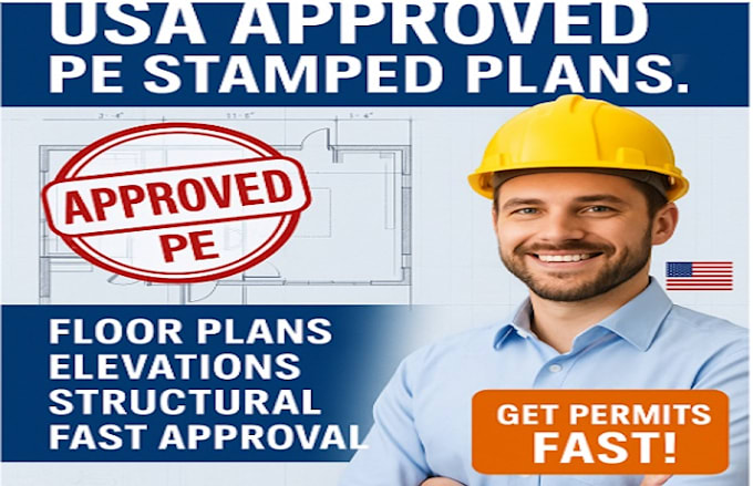 Draw floor plan, elevations, structural or architectural plans pe stamp ...