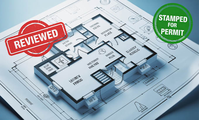 Draw and stamp 2d mep house plan floor plan with review for city permit approval by Quadri_d ...
