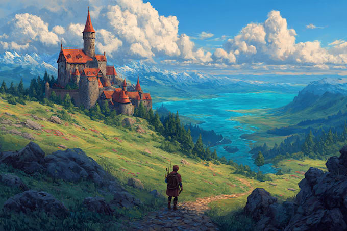 Create amazing stylized environment concept art by Paytonle79 | Fiverr