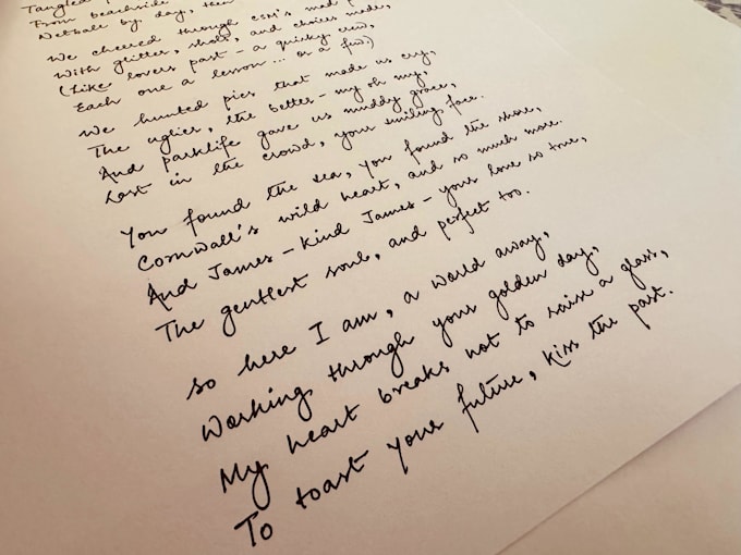 Handwrite anything in beautiful cursive writing by Pretisha | Fiverr