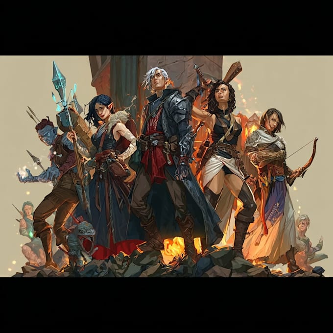Make a dnd party concept art and dnd character by Gerenwar | Fiverr