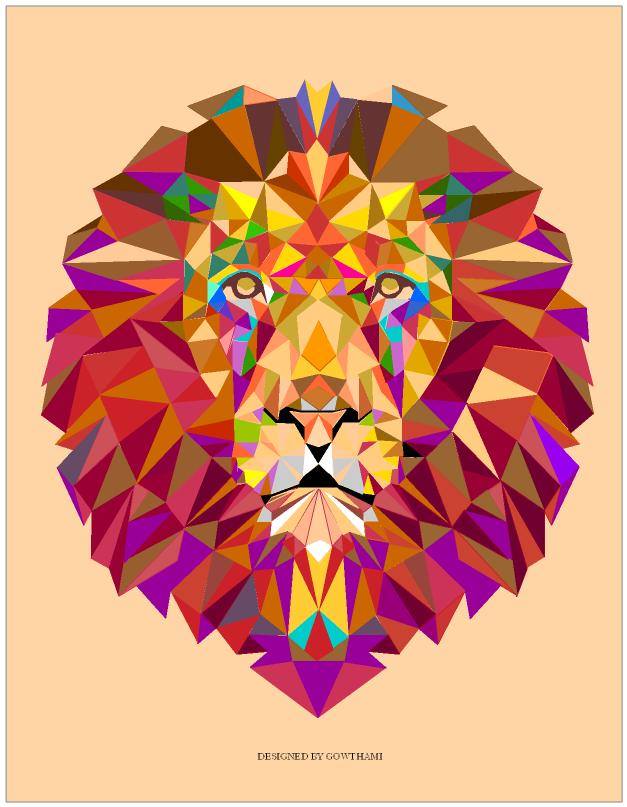 Create your face with polygons by Seshasaai | Fiverr