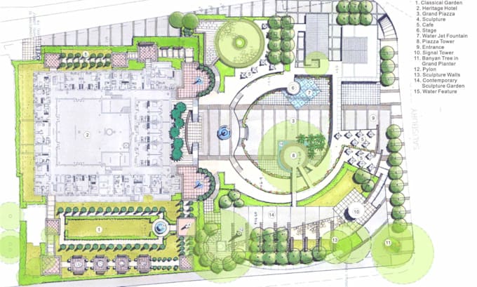 Design 2d 3d master plan site plan landscape 3d rendering animation by Eng_brassfield | Fiverr