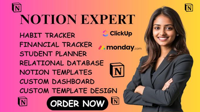 Design a custom notion template notion dashboard as a notion expert in 24 hours by Precious ...