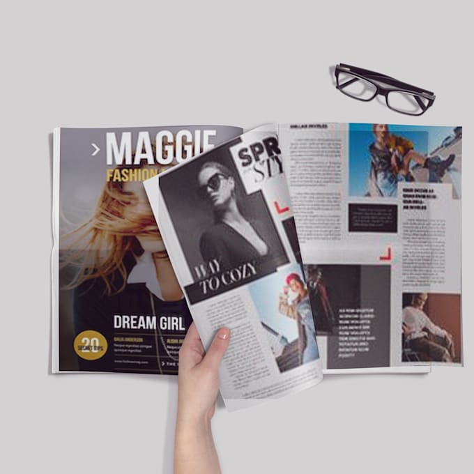 Design magazine cover, layout ads ,editorial design ,booklet and ...