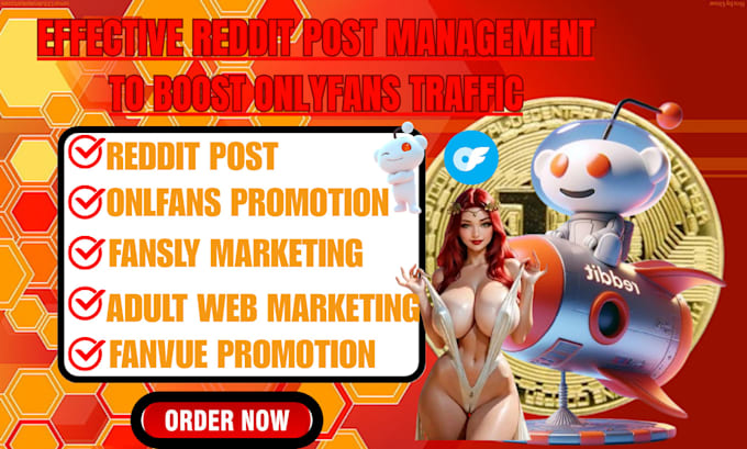 Do reddit post marketing for onlyfans page, ai fanvue nsfw x model ...