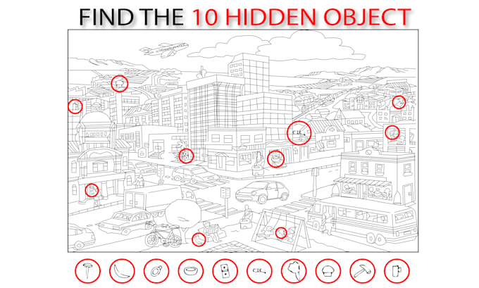 Design fun hidden object puzzles for kids by Graphics_mim | Fiverr
