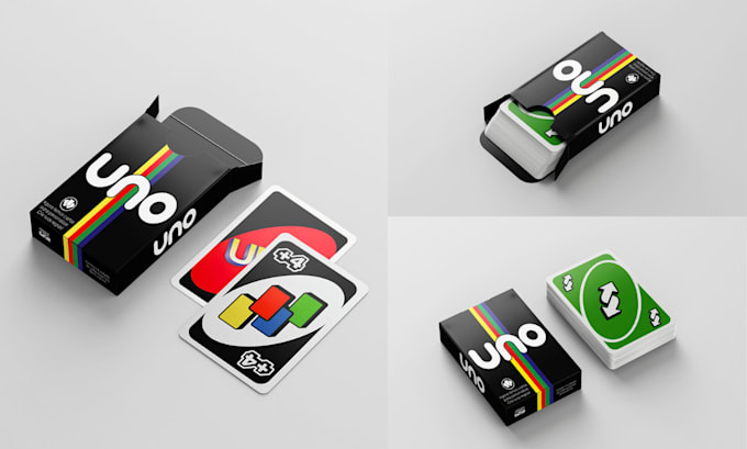 Design custom playing cards uno card game board game art card tuck box ...