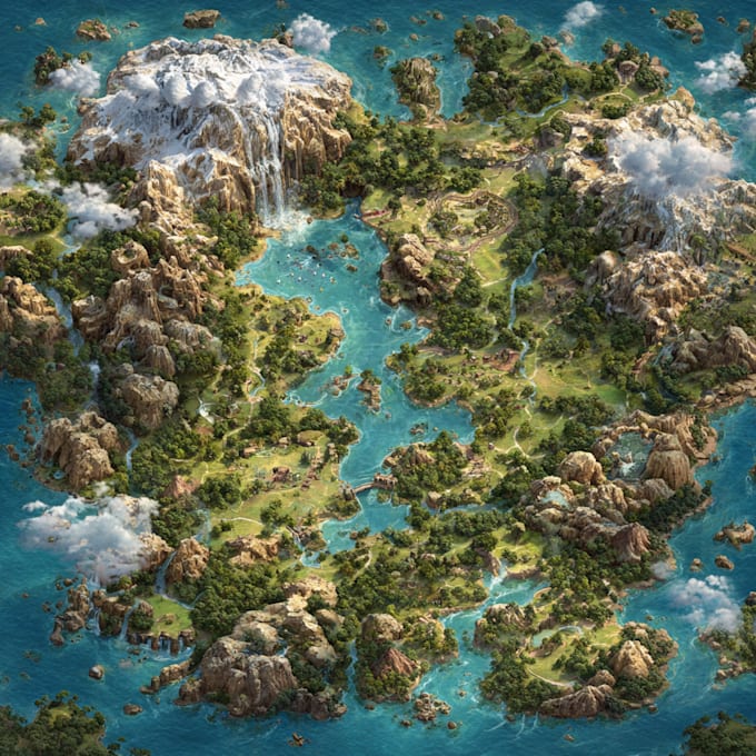 Create a high quality fantasy map by Cludida | Fiverr