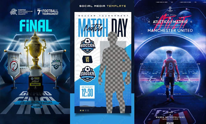 Design pro sport flyer for football, nhl, wwe, golf, rugby baseball ...