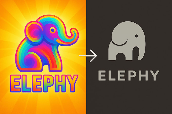Transform your flashy outdated logo into a clean modern minimalist ...