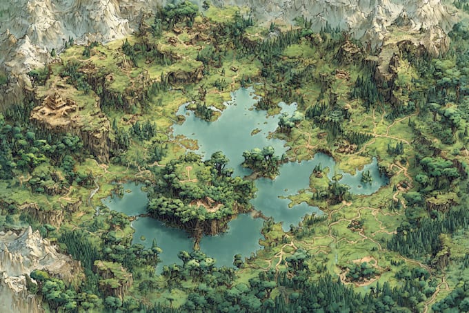 Make fantasy map illustration for dnd, novels by Terrisheldon | Fiverr
