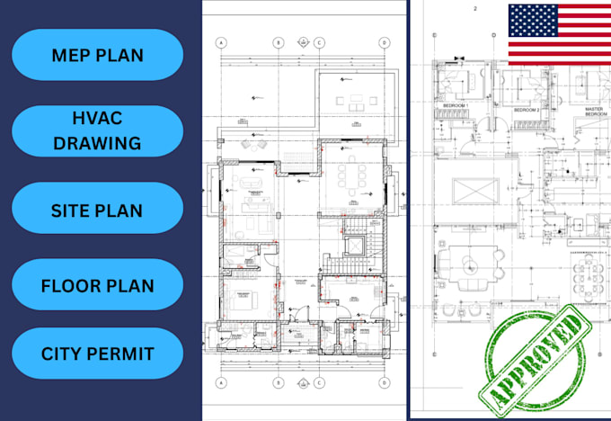 Draw stamp usa city mep electrical solar single line diagram permit ...