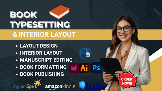 Format typeset print book, manuscript, book interior layout for kdp ...