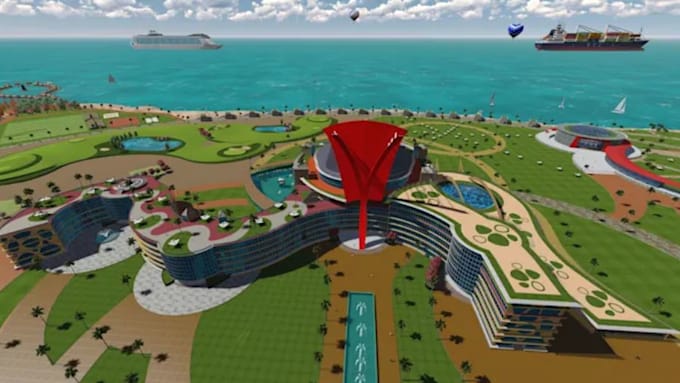 Construct modern golf course,putting green, mini golf,ceiling layout ...