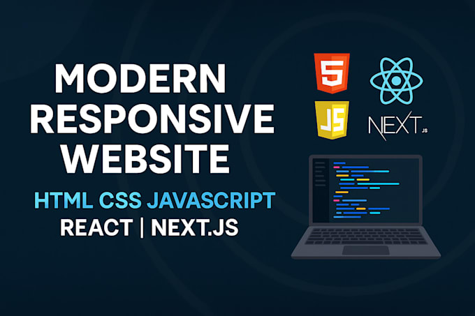Create responsive websites using html css js react and next js by ...