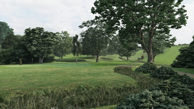 Visualize golf course, golf field, putting green, gaming arena, revit ...