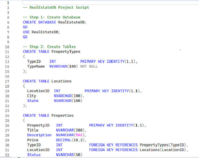 Design sql databases with queries and views by Saptha_giri | Fiverr