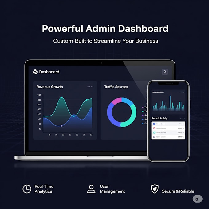 Build a custom admin dashboard for your application by Richardboase | Fiverr