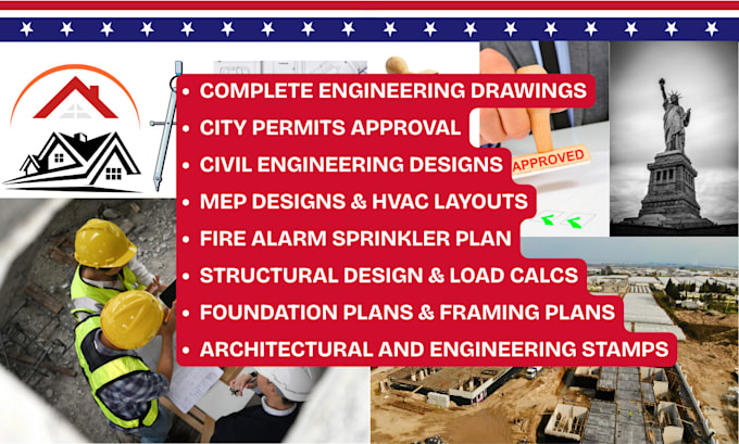 Design city permits stamped engineering drawings pe mep civil ...