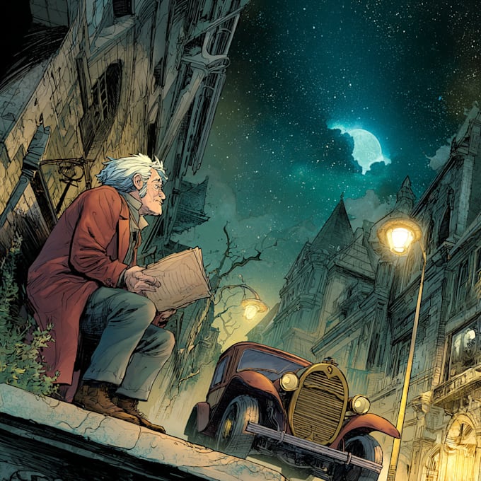 Do comic book page illustration graphic novel comic cover art comic ...