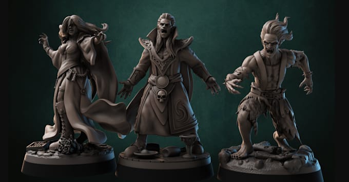 Sculpt dnd 5e character, stl file dnd vtt asset, custom ttrpg model for 3d print by Wwll ...