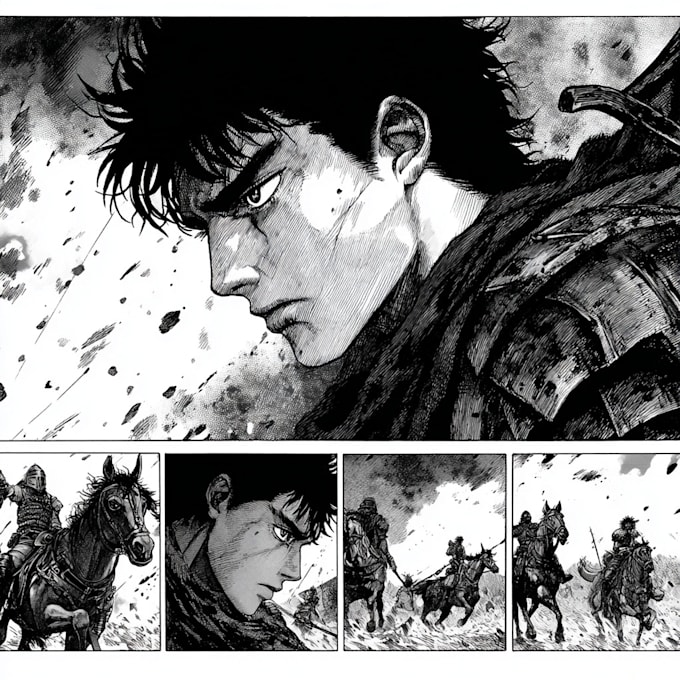 Do manga page custom dark berserk style art by Jaslendams | Fiverr