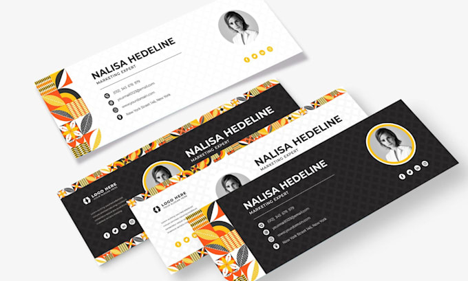 Do clickable html email signature with qr code, business card within 4 ...