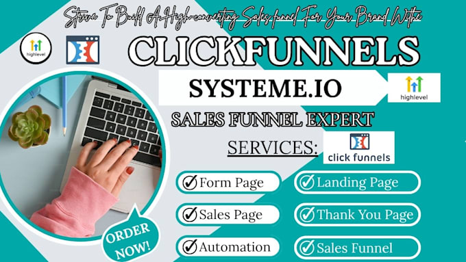 Create a high converting clickfunnels, leadpages, or systeme io sales ...