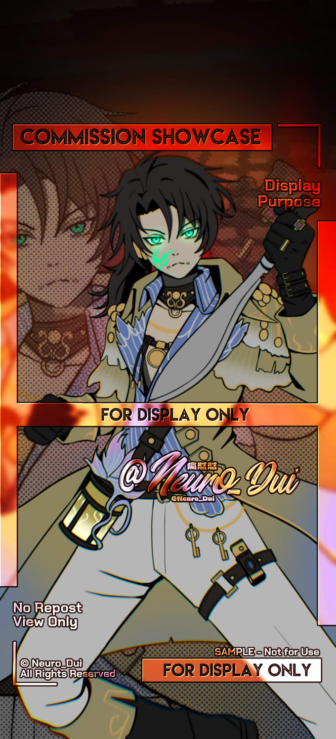 A vibrant high saturation anime style icon or portrait by Neuro_dui ...