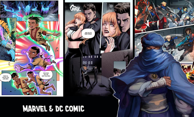 Create high custom quality webtoon or manga comic pages with unique ...