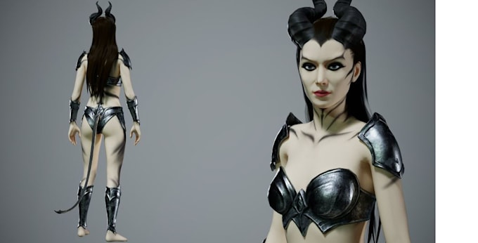 Design 3d witch game character,fantasy ue5 demon model,nsfw avatar,ai to 3d,toys by Gbaradiola ...