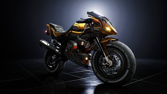 Futuristic racing motorcycle for game,ue5 bike rigging,3d super duke ...