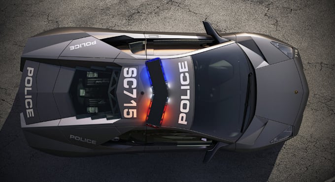 Model 3d ferrari police car, lambo race car, fix 3d car in blender, cgi ...