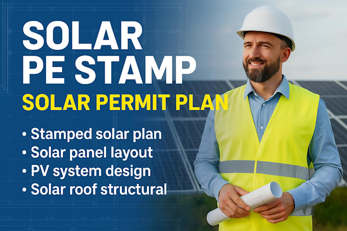 Pvsyst solar pe stamp solar permit plan pv system stamped design panel layout by Robinette_d ...