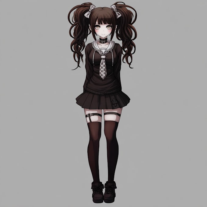 Turn your oc into a danganronpa style full body anime sprite by ...