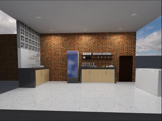 Redesign 3d modern house,brick facade,cgi, exterior design,landscape ...