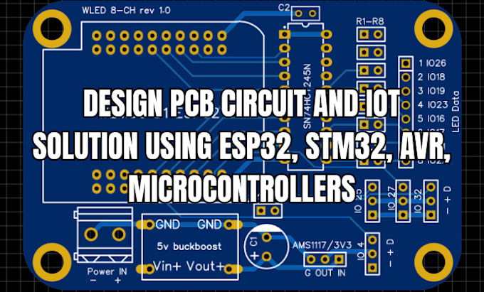 Design pcb circuit and iot solution using esp32, stm32, avr, microcontrollers by Franklin_pcb ...