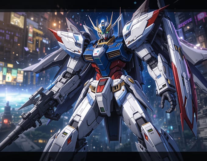 Draw anime, mecha, armor, character, concept art or artwork by ...