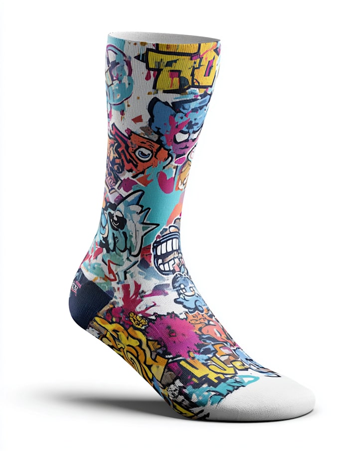 Do a creative socks unique sock design for you by Bailey_brittain | Fiverr