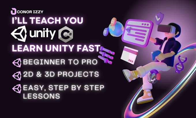 Teach you unity and csharp game development by Conorizzy | Fiverr