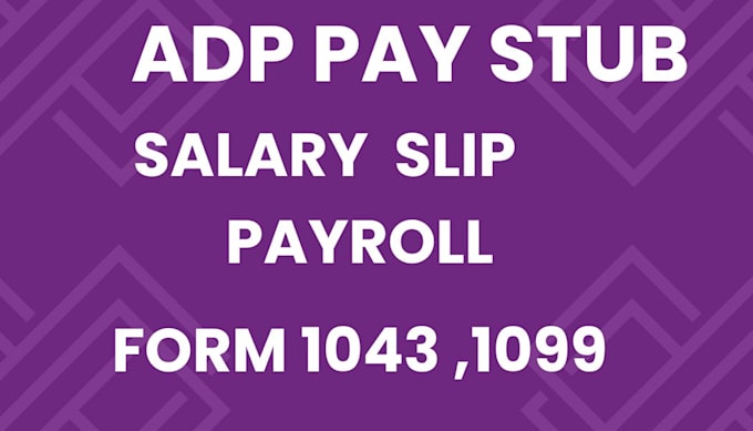 Do paystub, adp paystubs, payroll report, form w2 w3 and 1099 by Anete_thompson | Fiverr