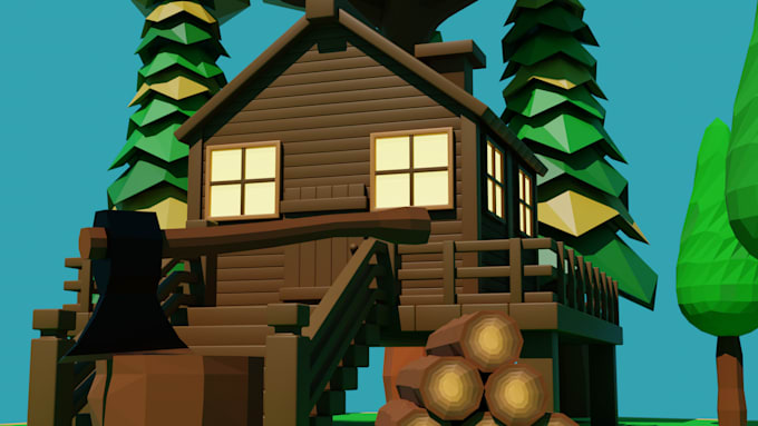 Create amazing low poly 3d models with blender by Rayfitx | Fiverr