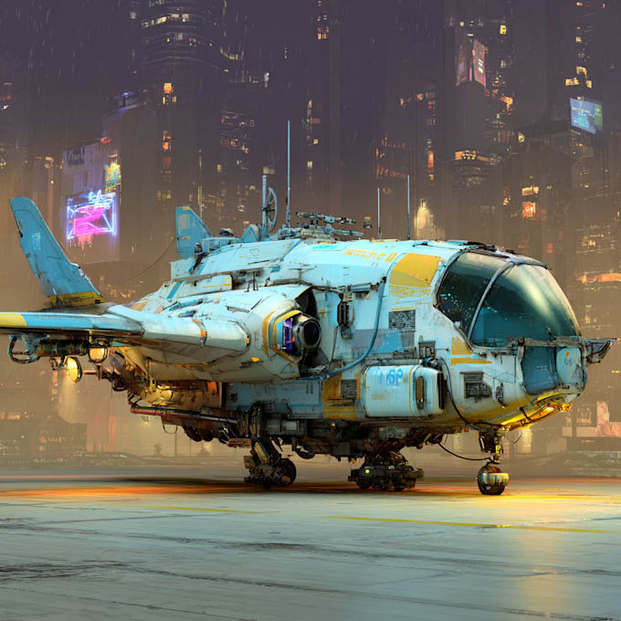 Draw spaceship concept art or design a starship or scifi vehicle by ...