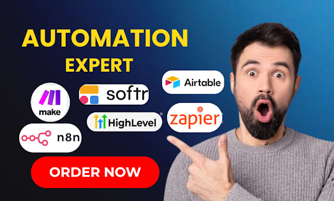Automate your tasks using airtable make com zapier n8n and gohighlevel and more by Tony_wills890 ...