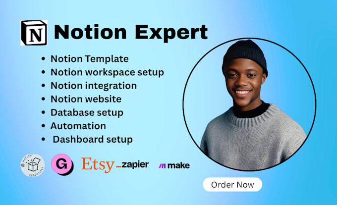Create custom notion template notion dashboard notion workspace in ...