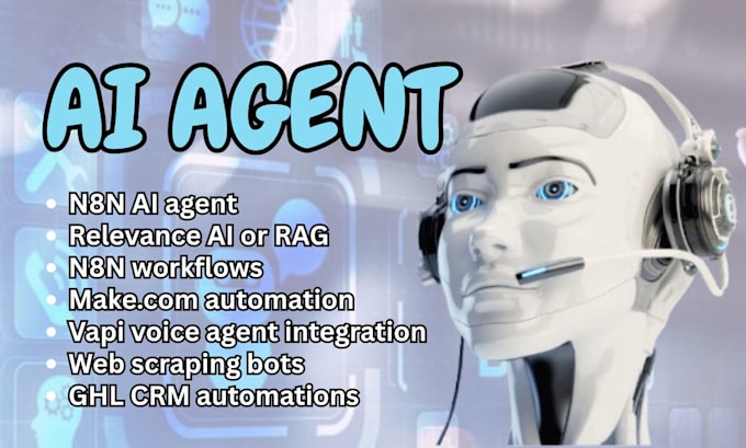 Construir agente de ia n8n, flujo de trabajo n8n, make.com, relevancia ai, rag, vapi, web ...