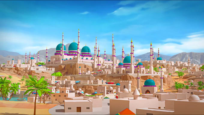 Make lowpoly map, isometric map simulator map, animation, environment ...